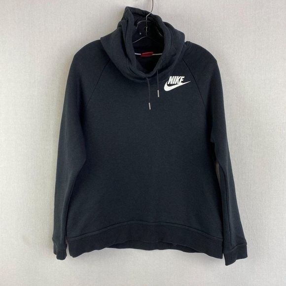 Nike | Sweaters | Nike Black Turtle Neck Hoodie | Poshmark